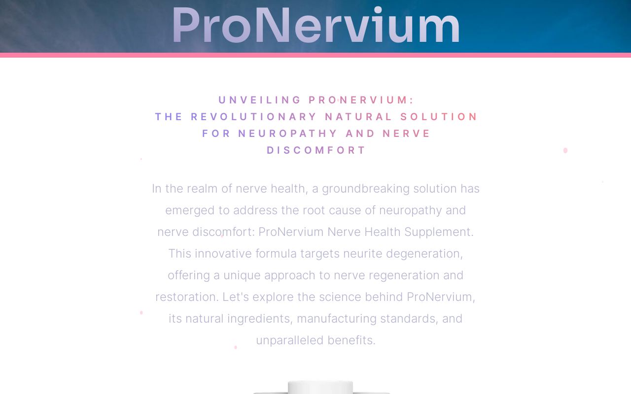 ProNervium Nerve Health Supplement